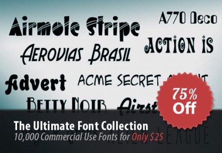 Collection of 10,000 Commercial Use Fonts - Extended License
