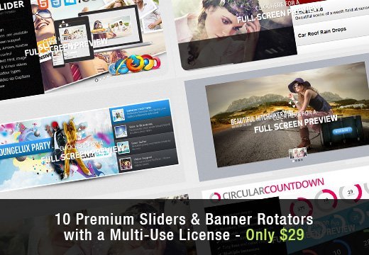 JQuery banner rotators and Sliders Bundle for you - InkyDeals