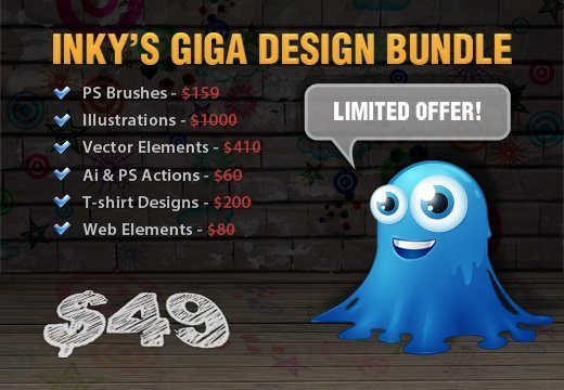 Inky's Giga Design Bundle: 1500+ Premium Elements
