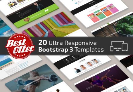 20 Ultra Responsive Bootstrap 3 Templates - Extended License