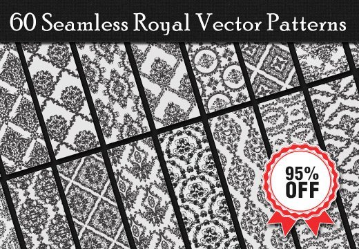 Seamless Royal Vector Patterns | InkyDeals