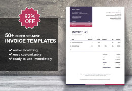 50+ Super Creative Invoice Templates | InkyDeals