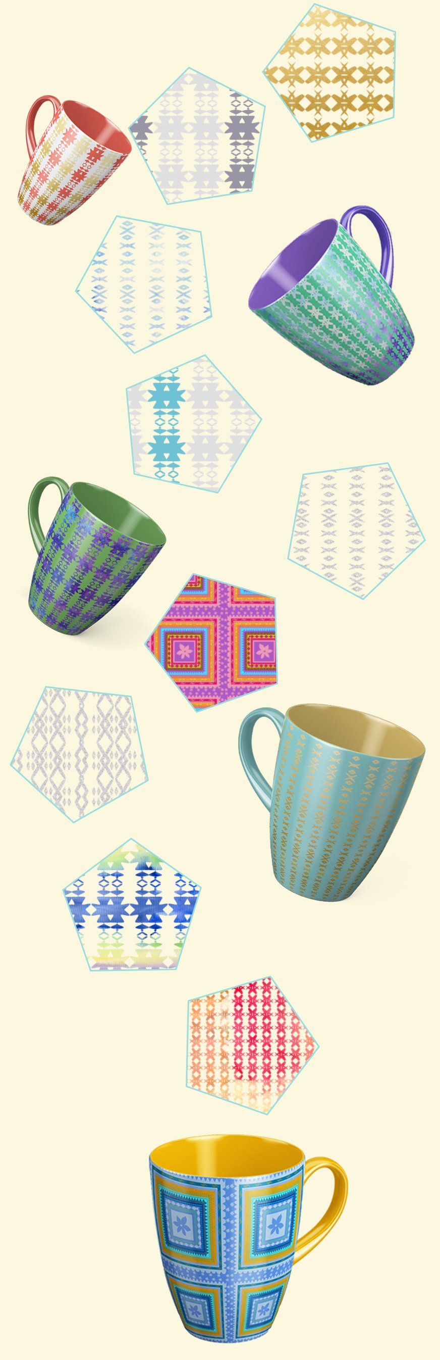 Hand-crafted patterns Bundle for creating beautiful designs