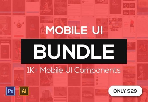 Mobile UI Bundle with 1000+ Components | InkyDeals