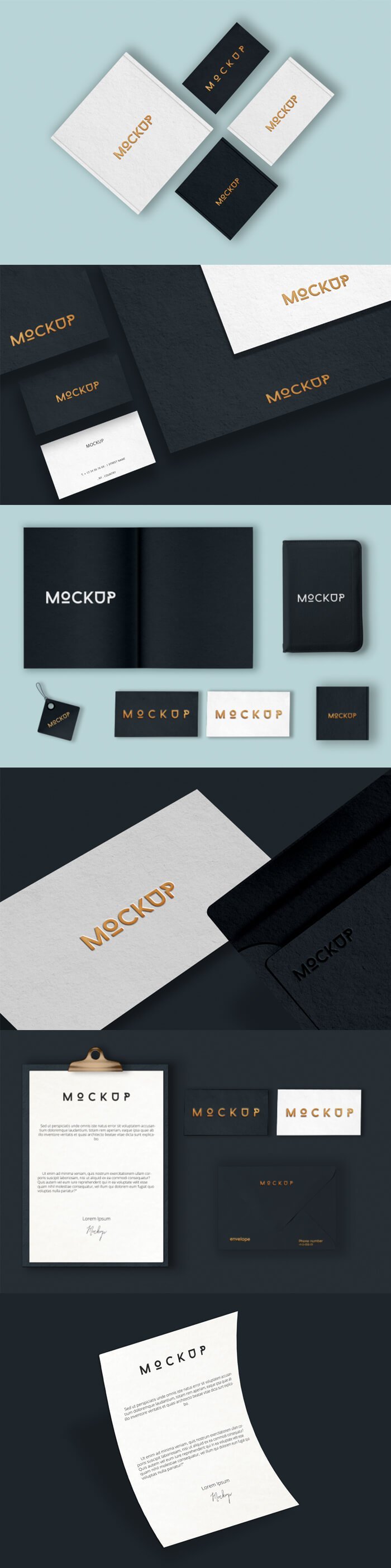 Graphic Collection with Logos, Mock-ups, Business Card Templates