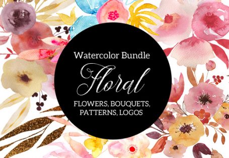 Floral Watercolor Bundle - 200 Artistic Resources | InkyDeals