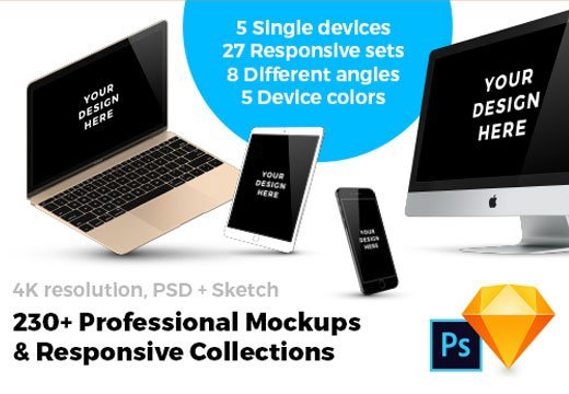Professional Mockups & Responsive Collection | InkyDeals