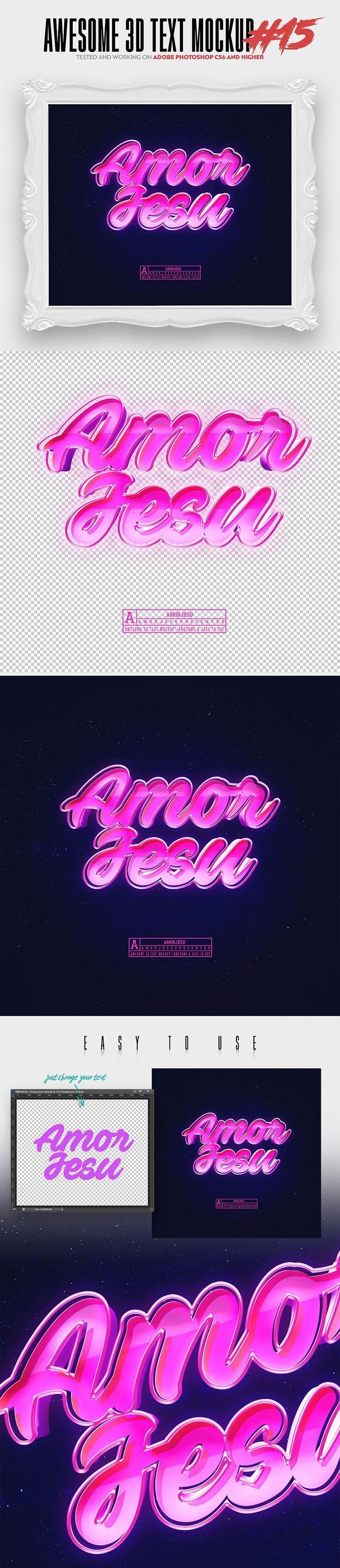 3D Text Mockup Bundle - Only $22 - Inkydeals