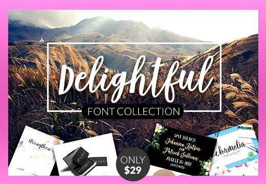 Delightful Fonts Collection - Extended License | InkyDeals