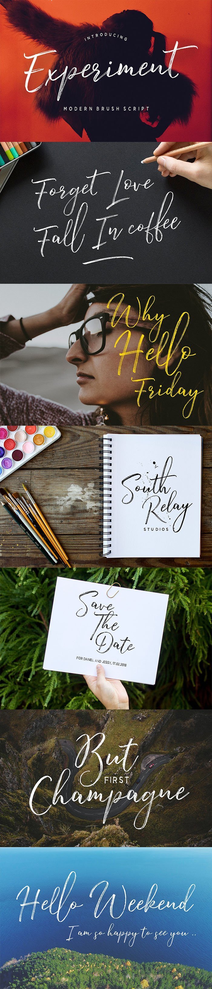 Typography collection - Set of 12 typography fonts - Inkydeals