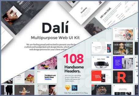 PS & Sketch Headers +Web UI Kit - Only $25 - Inkydeals