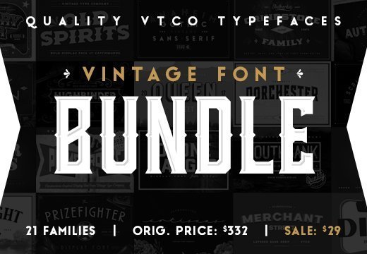 Vintage Font Bundle - Only $29 - InkyDeals