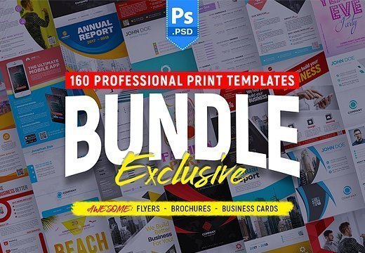 160 Print Templates Bundle - Only $19 - InkyDeals