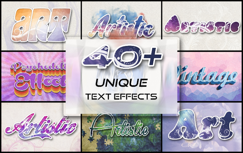 Texts Effects Bundle | 40+ Unique Text Effects Bundle