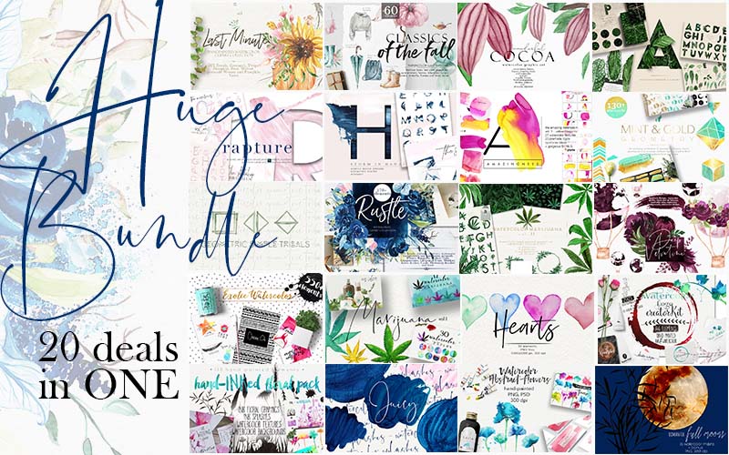 20-In-1 Hand Crafted Clipart Collection - InkyDeals
