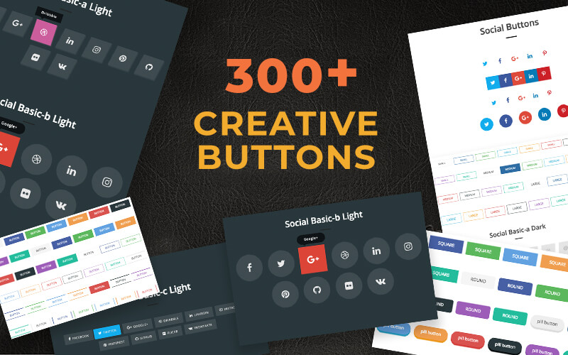 A Bundle Of 300+ Super Creative CSS3 Buttons - Inkydeals
