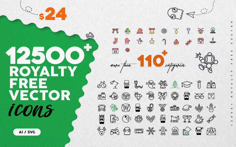 12,500+ Royalty Free Icons Bundle | InkyDeals