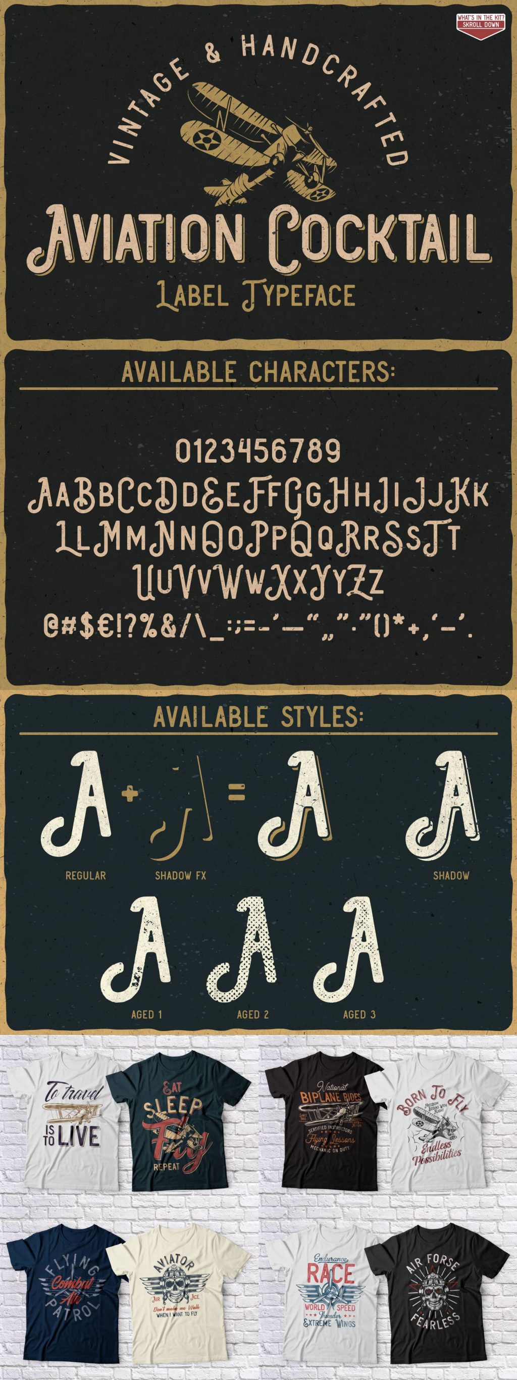 Vintage Font Bundle With 100+ Graphic Elements | DF