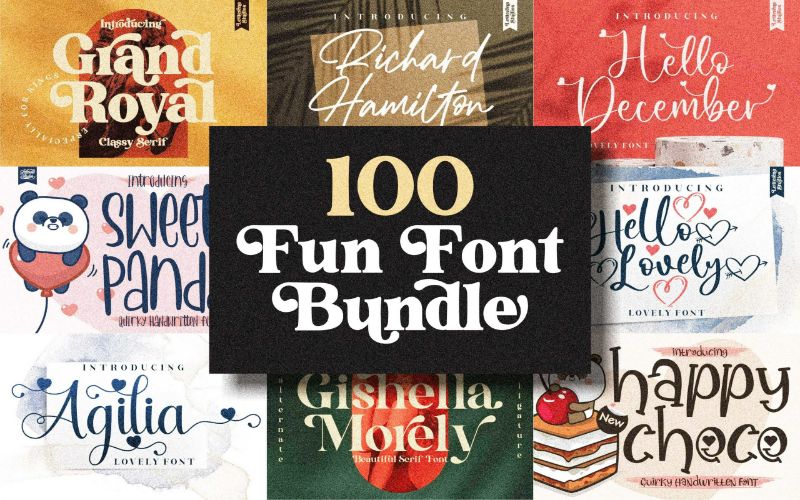 340+ Fonts Collection | InkyDeals