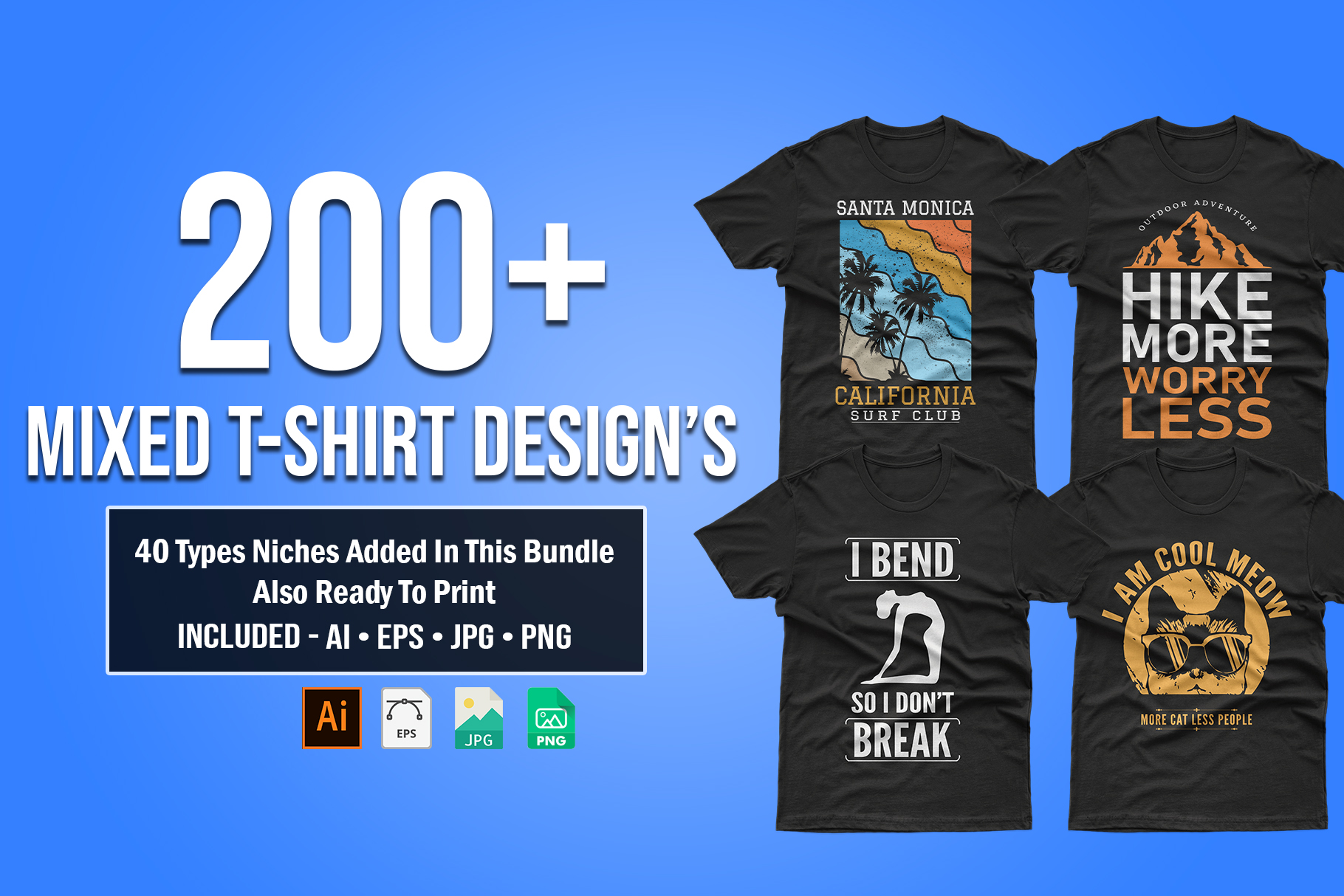 200+ Editable T-Shirt Graphics | InkyDeals