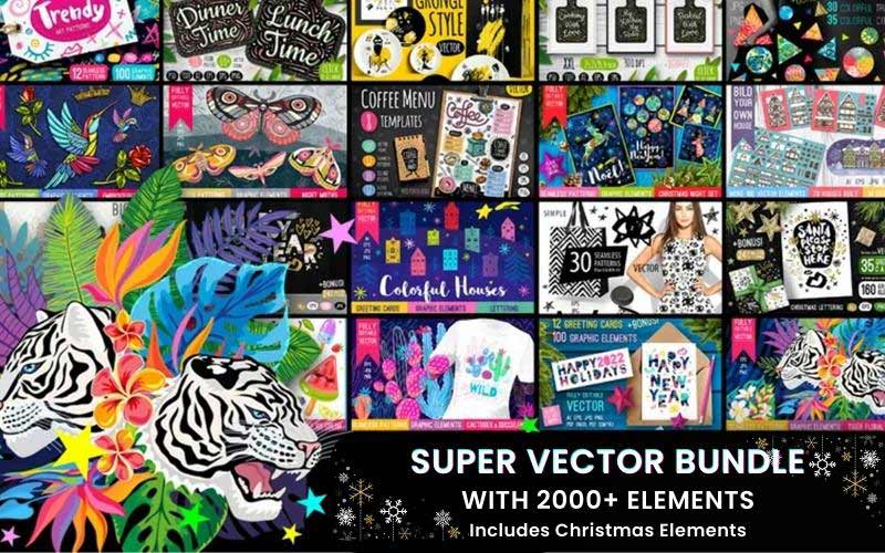 2000+ Vector Designs Bundle | InkyDeals