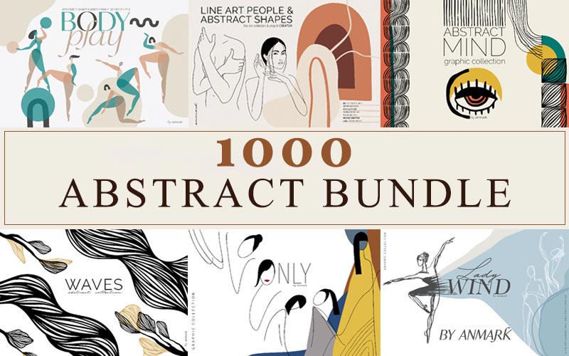 1000 Abstract Shape Art - InkyDeals